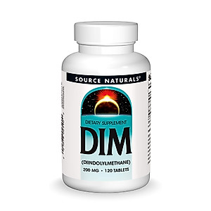 Source Naturals DIM, Diindolylmethane 200mg with BioPerine, Vitamin E & More - 120 Tablets
