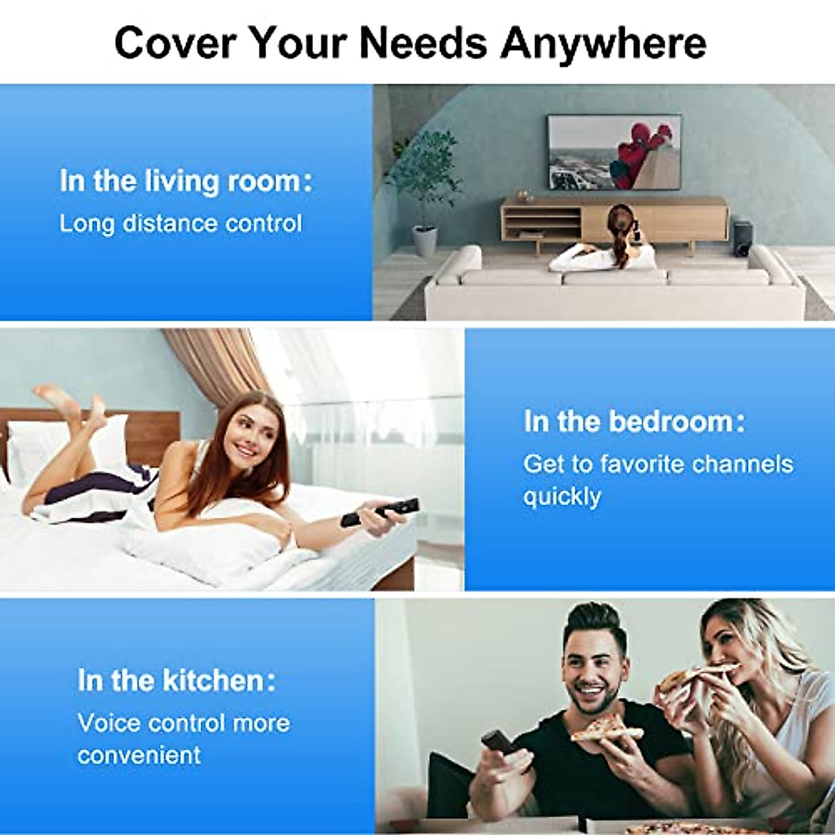 Voice Replacement for TCL-Android-TV-Remote,New Upgraded RC802V for TCL Smart TVs with Google Voice Function,with Netflix,YouTube Buttons