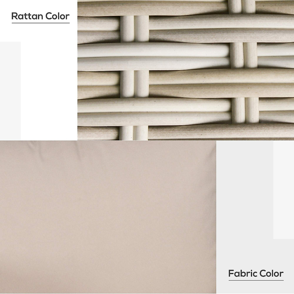 Outsunny 3 Piece Patio Furniture Set, PE Rattan Small Wicker Balcony Furniture, Table & Chairs with Cushions Composite Table, Conversation Set for Apartment, Gray