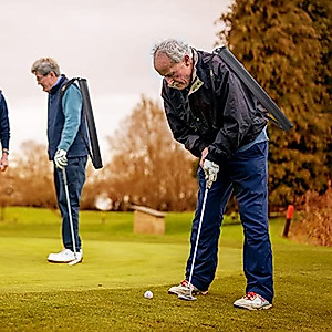 Carabmer Golf Bag Beer Sleeve - Golf Cooler Bag Holds 6，7Cans of Beer or 2 Bottles of Wine,Golf Accessories for Men and Women (Black)