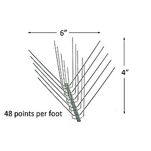 Nixalite Stainless Steel Bird Spikes E-Spike (8 Ft. (4-2 Ft. Strips))