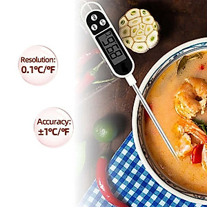 TP300 Digital Meat Thermometer for Cooking Food, Kitchen Needs, Smoker Oven BBQ Grill, Candy, Drinks, Instant Read, Long Probe