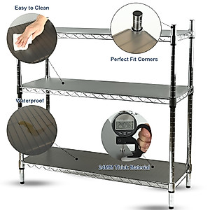 Shelf Liners for Wire Shelf Liner Shelving 14" X 36",Black Plastic Pantry Wire Rack Metal Shelf Liner for Wire Shelves Shelving Accessories Frosted Translucent