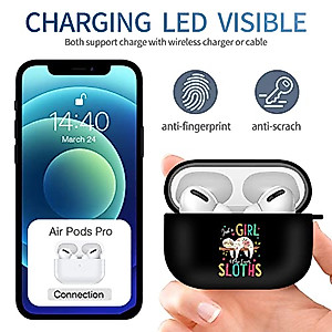 ATHEFUT Sloths Airpods Pro Case, Shockproof Protective Soft Cute Skin Case Cover for Airpods Pro Case Accessories