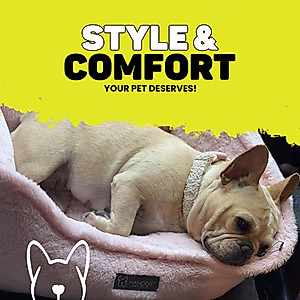 NANDOG Super Cloud Reversible Pet Bed in Light Grey - Ultra Soft Micro Plush Fabric - Cozy & Modern Design - Perfect for Cats & Small/Medium Dogs