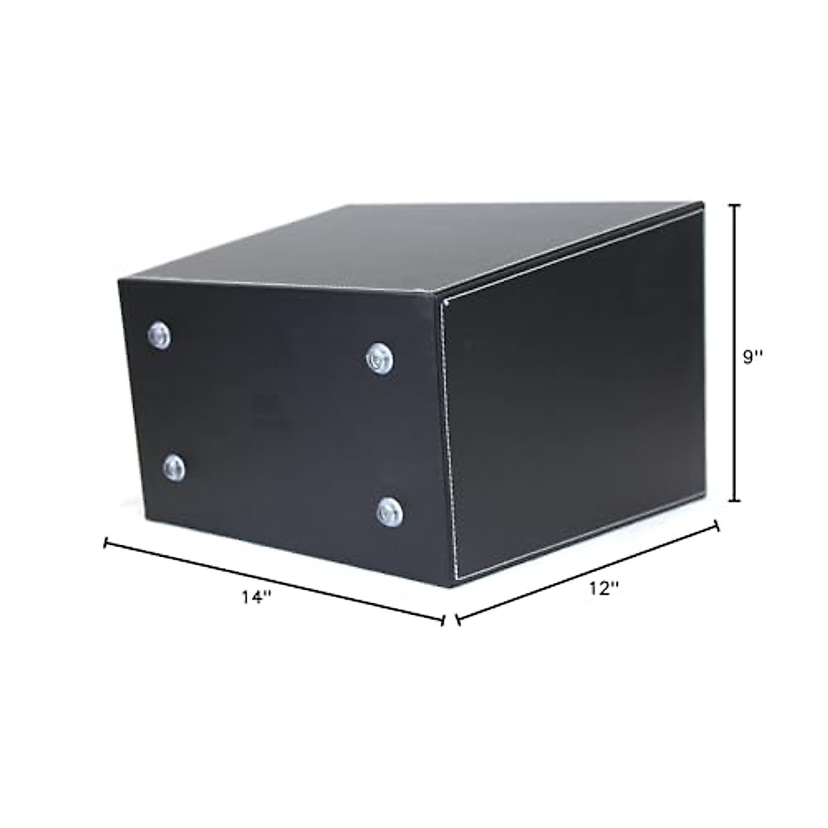 Hospitality Source Recycle Waste Bin, Leatherette with Color Coded & Fire Rated Liners. 14.25" x 9.5" x 12" Black