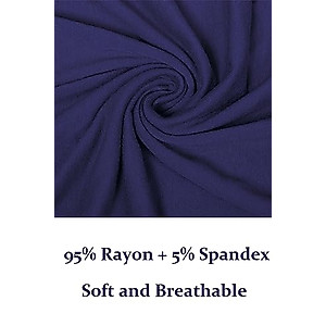 yasingoo Women's V-Neck Wrap Dress 2023 Fall Fashion 3/4 Sleeve Tie Waist Midi Flowy Ruffle Hem Mixi Boho Dresses Dark Blue,Medium