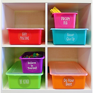 Teacher Created Resources Pink Small Plastic Storage Bin 6-Pack (TCR2088576)