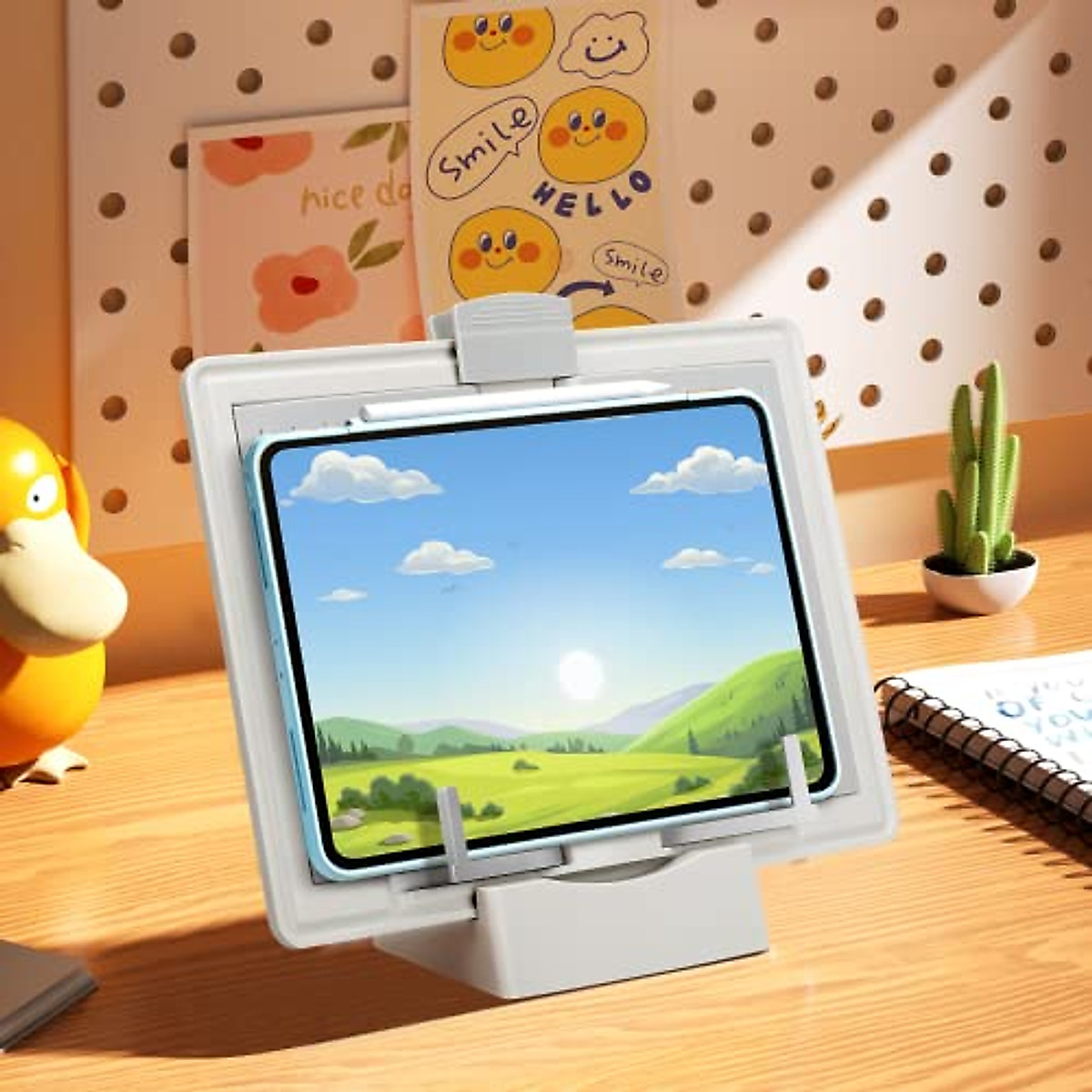 MaxGear Book Stand, Book Holder Stand, Cookbook Stand, Desktop Book Stand for Reading, Book Holder with Page Clips, Book Display Stand for Textbook, Document Holder for Typing, Whiteboard Backside