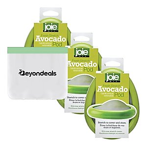 Avocado Pod, Flexible Bpa-Free Silicone, Keeps Avocado Fresh, Reusable Food Storage Bag, Fresh Stretch Pod -Size Stretch Design, Dishwasher Safe, Green, [Pack Of 3]