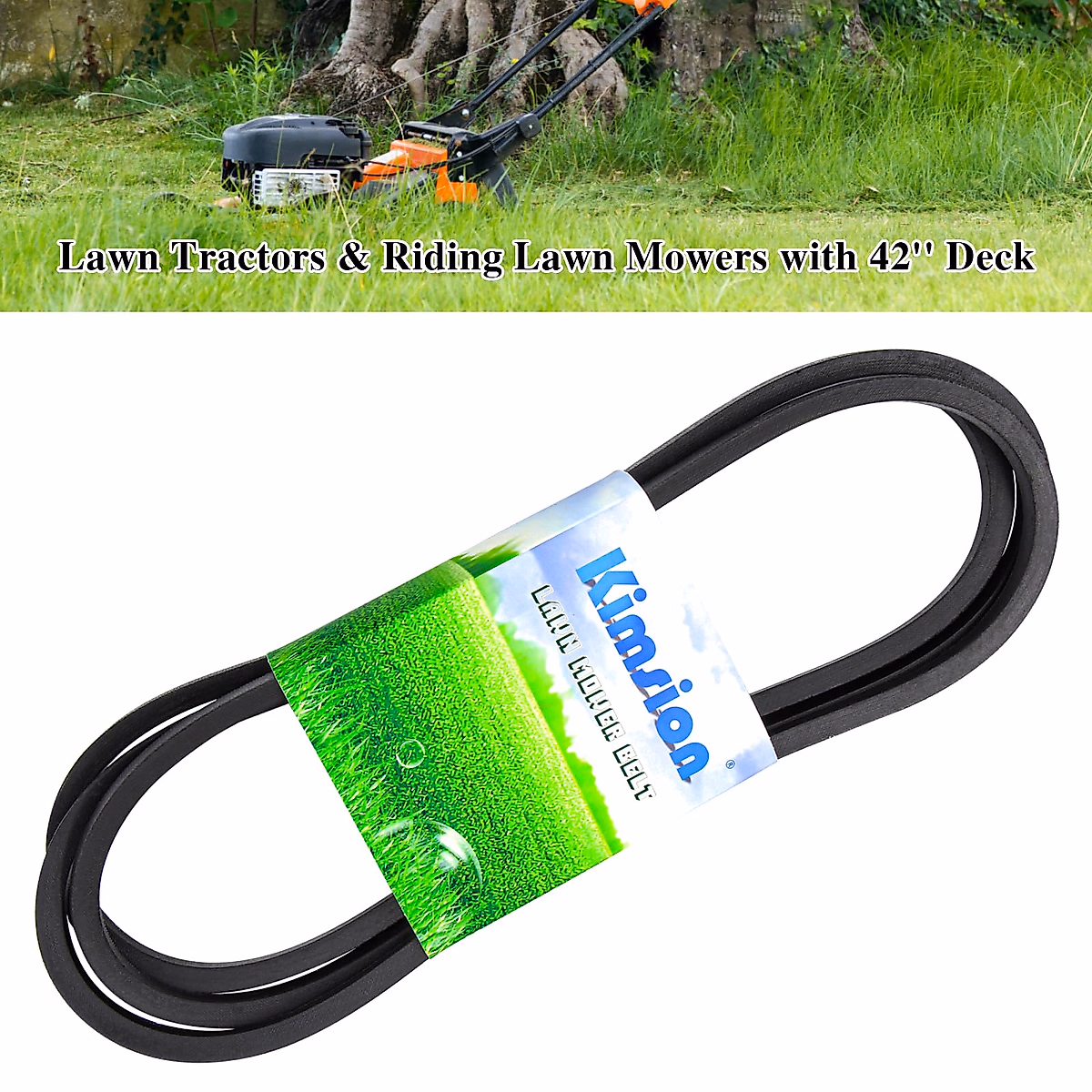 Kimsion 954-04060C Deck Belt (1/2'' x 96 1/2'') Replaces 954-04060B, 754-04060, 754-04060B for MTD, Troy-Bilt, Craftsman, Cub Cadet 42'' Deck Riding Mowers, Replacement Troy Bilt 42 inch Deck Belt