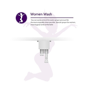 ABHQP - Dual Nozzle Hot and Cold Bidet- Self Cleaning Hot and Cold Water Bidet Non-Electric Mechanical Bidet Toilet Attachment - with Temperature (Silver)