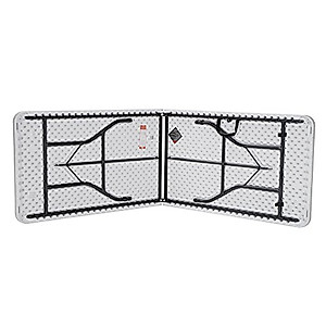 CoscoProducts COSCO 14778WSL1X Deluxe 8 Foot Folding Table, White White