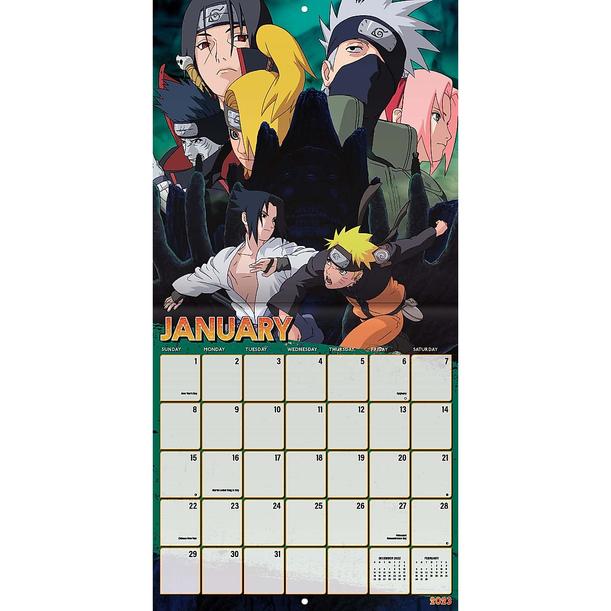 2023 Naruto Shippuden Wall Calendar