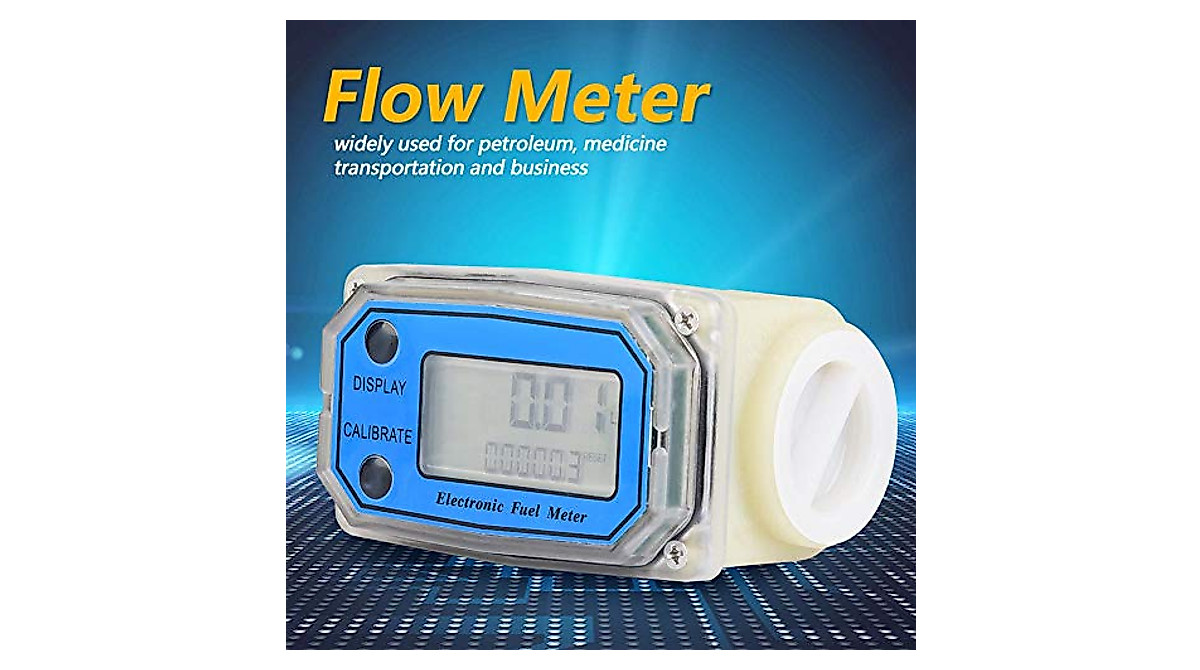 LLW-25PP Flow Meter Inline Digital Display Turbine Meters Blue Plastic ...