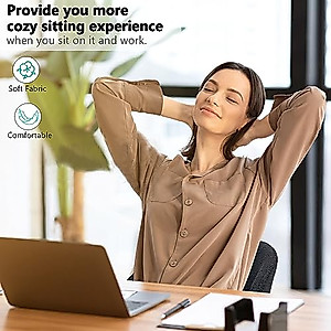 HomVent Modern Faux Fur Home Office Chair, Furry Cute Desk Chair with Gold Metal Leg, Ergonomic Adjustable Swivel Desk Chair with Wheels, Makeup Vanity Chair for Girls Women Study Makeup Bedroom Black