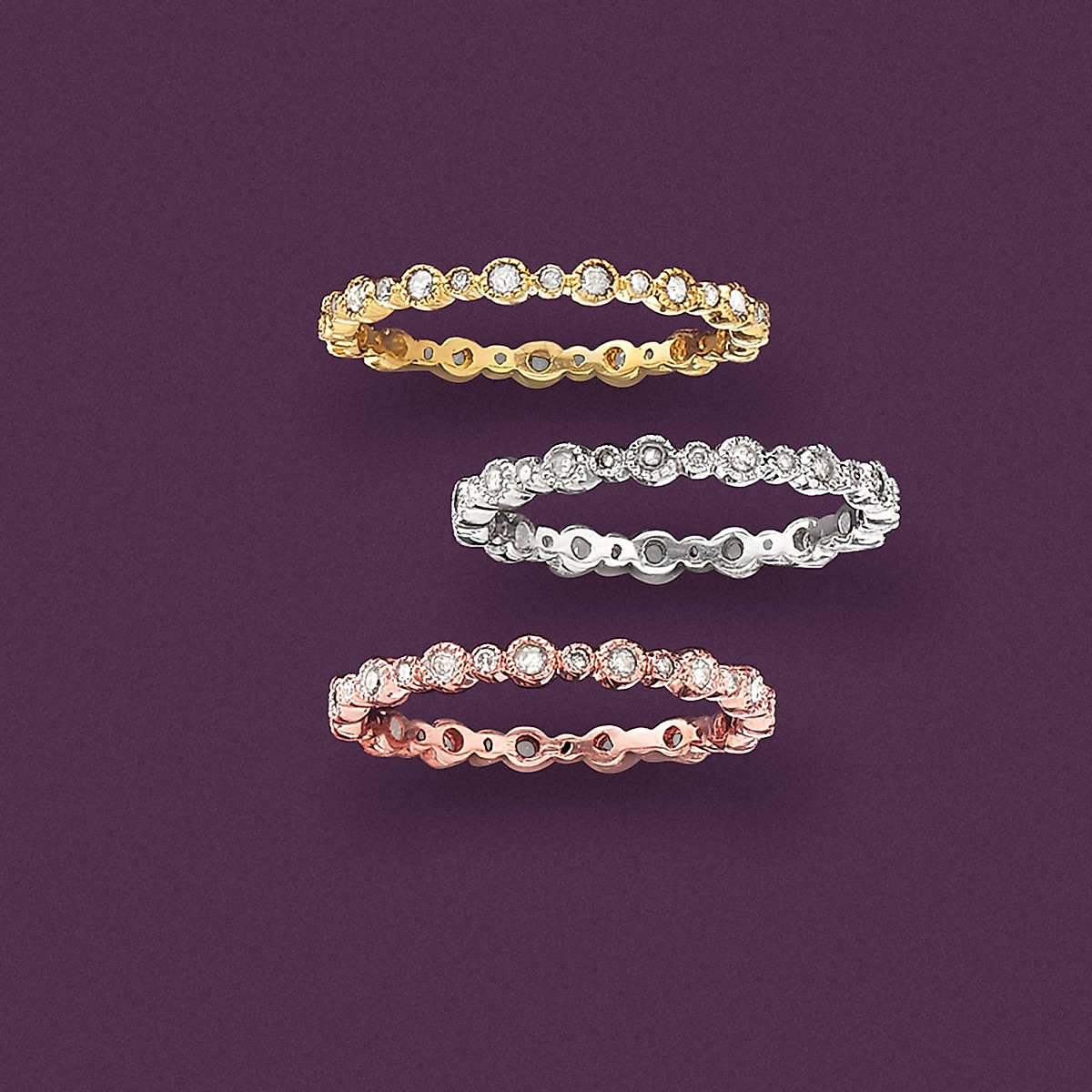 Ross-Simons 0.25 ct. t.w. Diamond Eternity Band in 14kt White Gold. Size 9