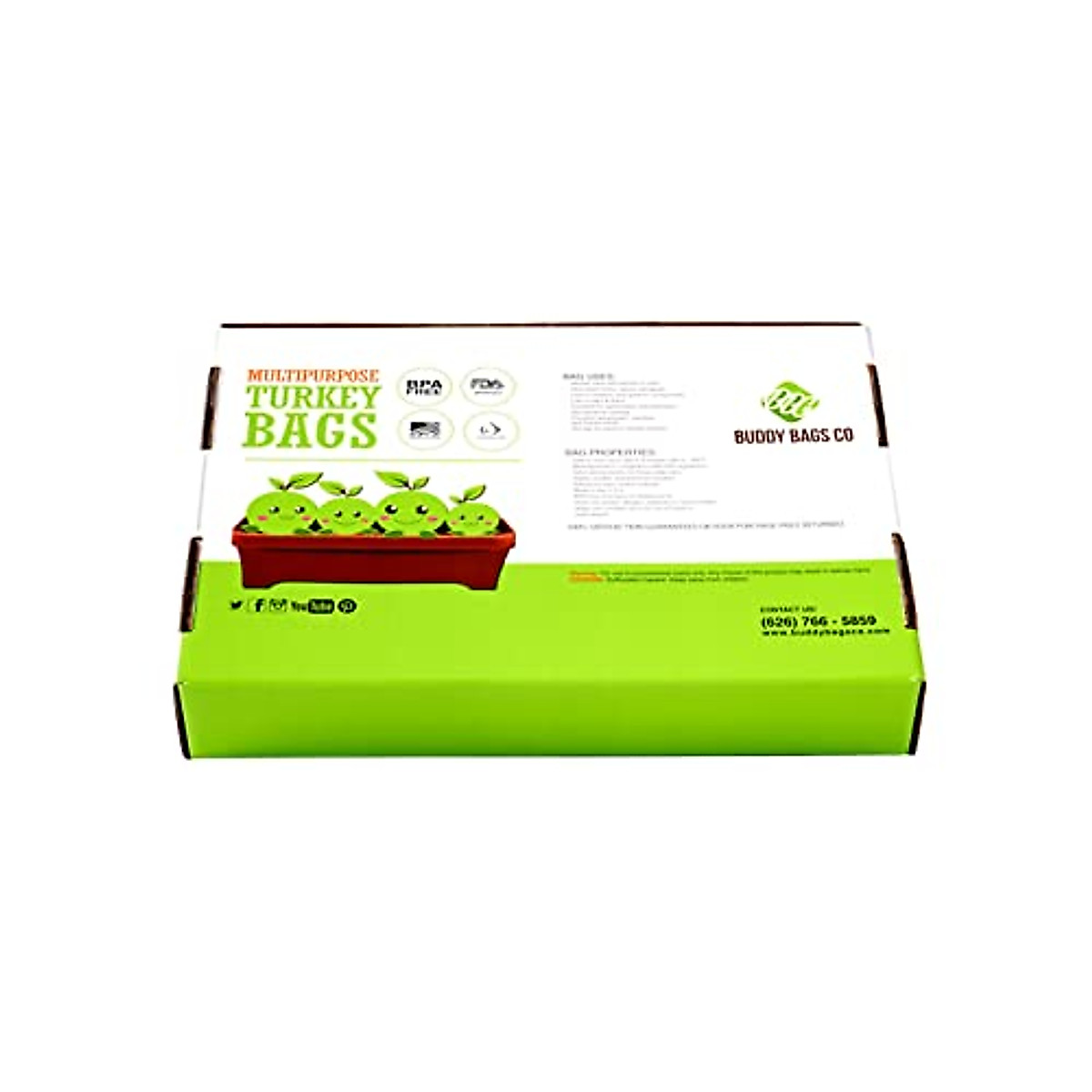 Buddy Bags Co Multipurpose Turkey Oven Bags - 19" x 24.5" - 100 Pack