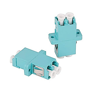 VANDESAIL Fiber Optic Coupler, LC to LC Duplex Multimode Fiber Optic Cable Adapter Coupler OM1 OM2 OM3 OM4(Fiber Optic Adapter, LC to LC)