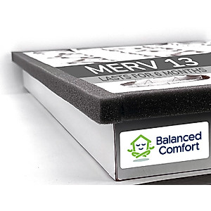 Balanced Comfort 14x20x3 MERV 13; 3" Inch Pleated Air Filters; 6 Month Lifespan; Long Lasting; Title 24 Compliant