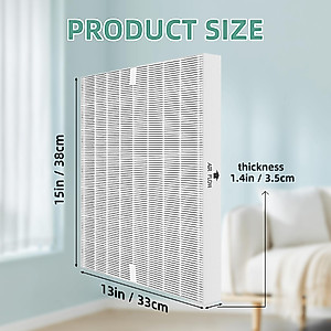 APPLIANCEMATES AP-1512HH Filter Replacement for Coway Airmega 200M Air Purifier AP-1512HH AP1512HH AP-1518R AP-1519P, Part # 3304899, 2 HEPA and 4 Carbon Filters