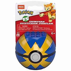 MEGA Pokémon Chimchar Building Set with 20 Bricks and Special Pieces, Toy Gift Set for Ages 6 and Up