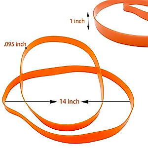 2 Pack Urethane Band Saw Tires - No Adhesive Needed - Fit 14" x 1" x .095" for Branded Band Saws Including Jet Grizzly, Powermatic 1
