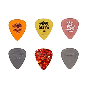 Digitech FREQOUT Natural Feedback Creator Pedal Bundle with 2 Patch Cables, 2 Instrument Cables, and 6 Assorted Dunlop Picks