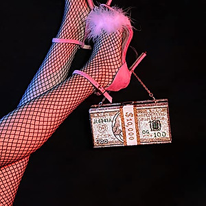 GripIt Crystal Money Bag Purse for Women Handbags Diamond Evening Purses and Clutches Wedding Glitter Money Clutch,Gold