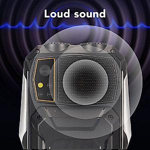 Cuifati Senior 4G Cellphone, 4in Large 18000mAh Battery Night Lighting Sound Easy Speed Dialing Rugged Phone for Android 7.0 (Black)