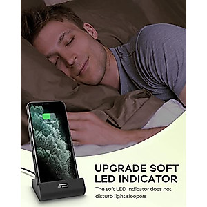 Wireless Charger YW YUWISS Wireless Phone Charger Stand 10W Max Compatible with Apple iPhone 14 13 12/12 Pro Max/ 11Pro/11Pro Max/XR/XS Max/XS/X/8/8Plus, Samsung Galaxy (Dark)