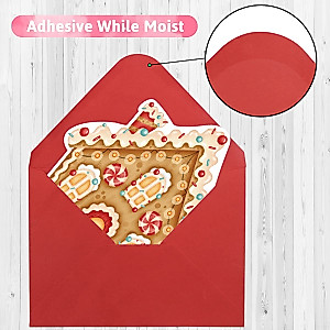 ceiba tree 36Pcs Christmas Gingerbread House Cards Festive Winter Holiday Greeting Cards with Envelopes and Stickers Die Cut