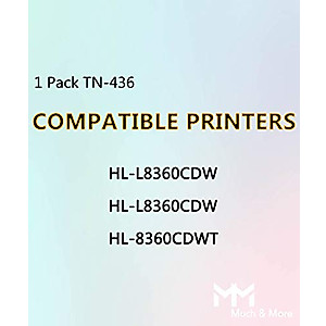 MM MUCH & MORE Compatible Toner Cartridge Replacement for Brother TN436 TN-436 TN-436BK use for HL-8260CDW L8360CDWT MFC-L8690CDW L8900CDW L8610CDW DCP-L8410CDW Printers (Black)