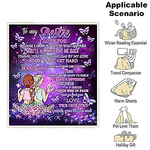 Juirnost Best Friend Woman Bestie Gifts for Women Best Friend Blanket BFF Gifts Bestfriend Birthday Gifts Bestie Blanket Bestie Birthday Gifts BFF Gifts for Women