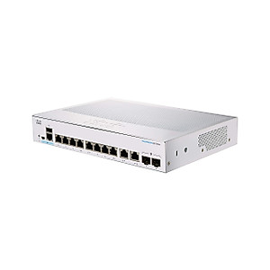 Cisco Business CBS350-8T-E-2G Managed Switch | 8 Port GE | Ext PS | 2x1G Combo | Limited Lifetime Protection (CBS350-8T-E-2G-NA)