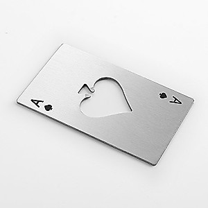 QLL Bottle Opener, 6 Pcs Stainless Steel Credit Card Size Casino Bottle Opener for Your Wallet