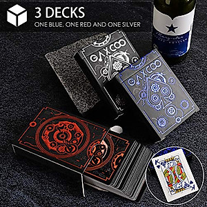Luxury Set Playing Cards, Premium, Unique Decks, Poker, Games, Custom, Adults, Casino, Standard 3 Decks for Any Occasion Premium Wood Box Included