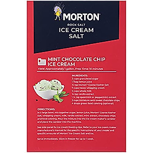 Morton Ice Cream Salt, Rock Salt, 4 Pound, Tub (Pack of 4)