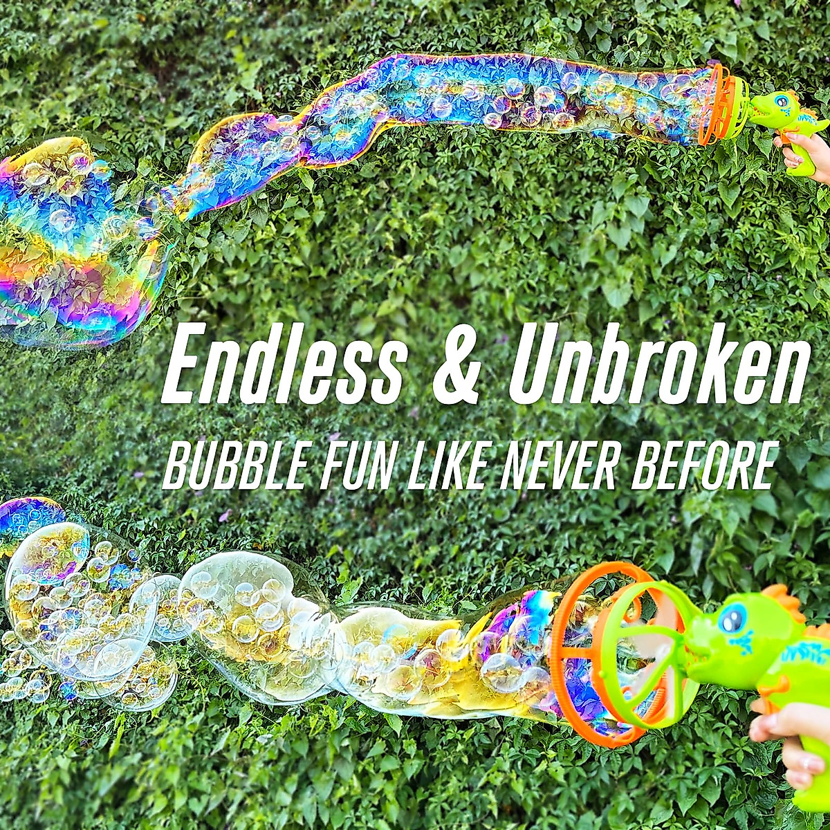 Bubble Gun for Kids Ages 4-8 - Big Bubble Machine for Toddlers 1-3-5 Year Old, Giant Bubble Wand for Outside, Boy Birthday Gifts Ideas, Dinosaur Bubble Blower, Large Bubble Maker, Outdoor Bubble Toys