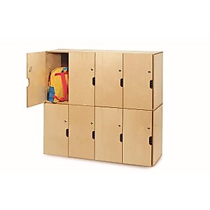 Whitney Brothers Birch Laminate Backpack Storage With Locking Doors