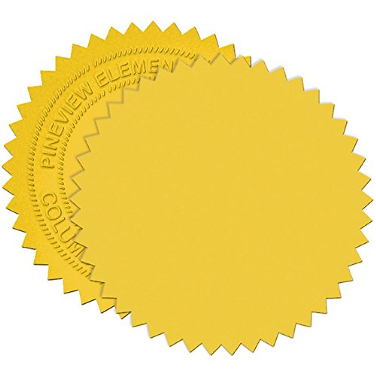 Jones School Supply - Gold Foil Seals 2" - Set of 100 Seals for Award Certificates