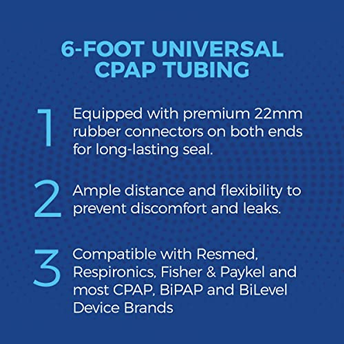 CPAP Tube by Snugell | 6-Foot Universal CPAP Tubing | Compatible with All Major CPAP Machines and Most CPAP, BiPAP and BiLevel Device Brands