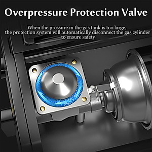 Joatocy Camping Stove with Carrying Case Portable Propane or Butane Stove Dual Fuel Gas Stove Automatic Ignition Indoor Outdoor Cooking Camp Stove for Picnics Hiking Fishing BBQ