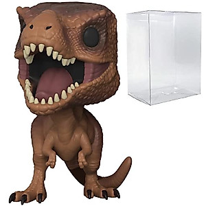 POP Jurassic Park - Tyrannosaurus Rex [T-Rex] Funko Vinyl Figure (Bundled with Compatible Box Protector Case) Multicolor 3.75 inches