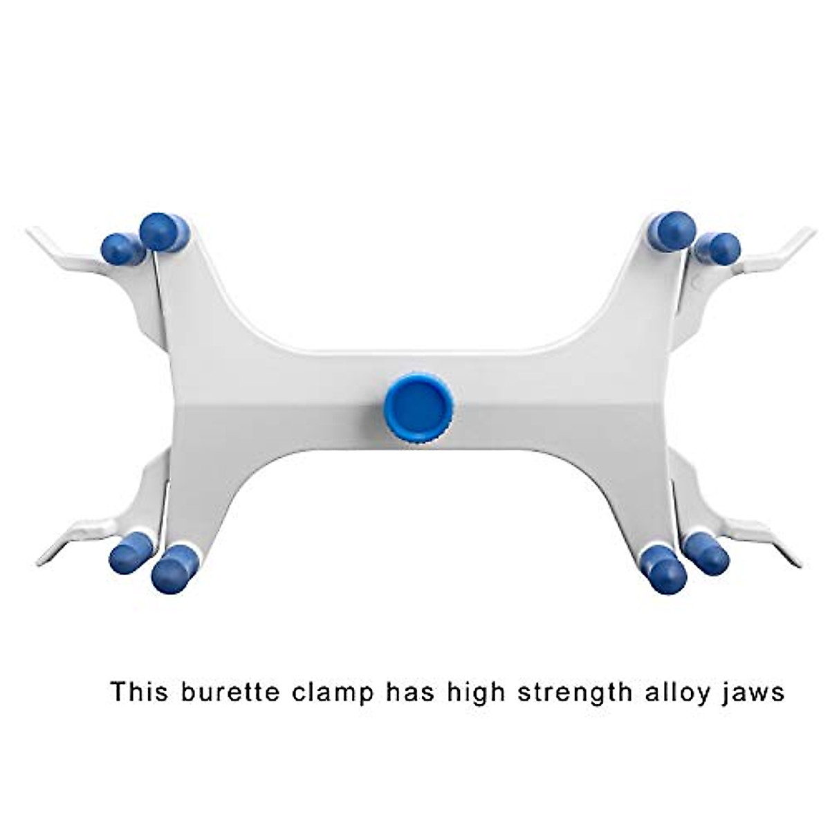 QWORK Double Burette Clamp, Adjustable Aluminum Clamp with High-Strength Alloy Jaws and Convenient Butterfly-Style Spring Load for Laboratory Applications