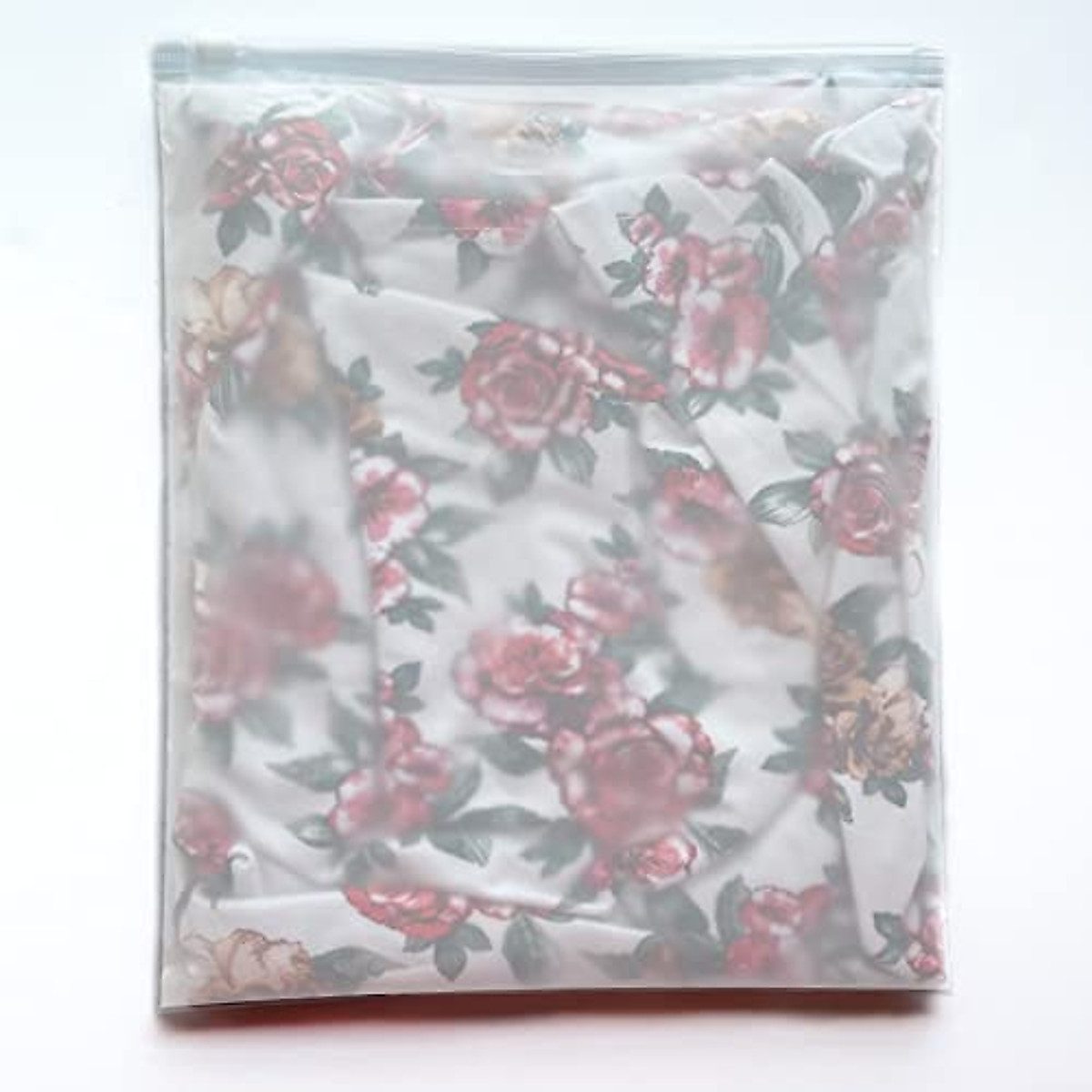 LOONAK Frosted Clear Zipper Plastic Poly Bags Matt 50pcs for Apparel Packaging Bags, Clothing, Sweaters, Hoodie, Women Shoes, Sewing Projects, T-Shirts, Shirts, Skirt, Cosmetics and Documents (9.84x11.81 in)