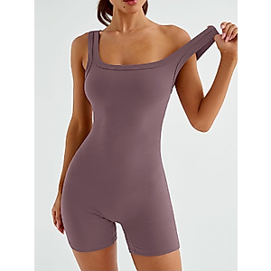 AUTOMET Women's Sexy Bodycon Bodysuit Workout Sets Jumpers Summer Vacation s Shorts Baggy Jumpsuits Gym Fashion Clothes