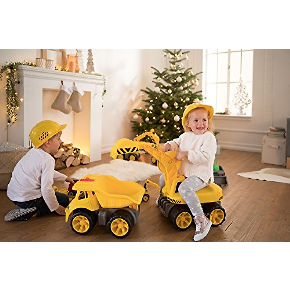 BIG Power Worker Maxi Digger Excavator Vehicle , Yellow