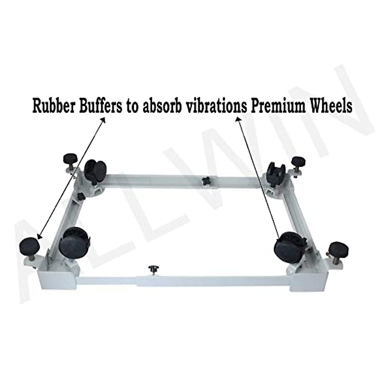 SK Traders TAFTA Heavy Duty Front/Top Load Washing Machine/Refrigerator Trolley Stand 99.9% Made of Metal (Weight Lift Upto 44Kg) Black