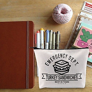 TOBGB Funny ED ER Nurse Gift Emergency Nurse Bag Emergency Room Nurse Makeup Bag Funny Nurse Gift ICU Nurse Gift (Emergency Dept Bag)